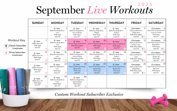 Livestream Calendar - Ballet Beautiful